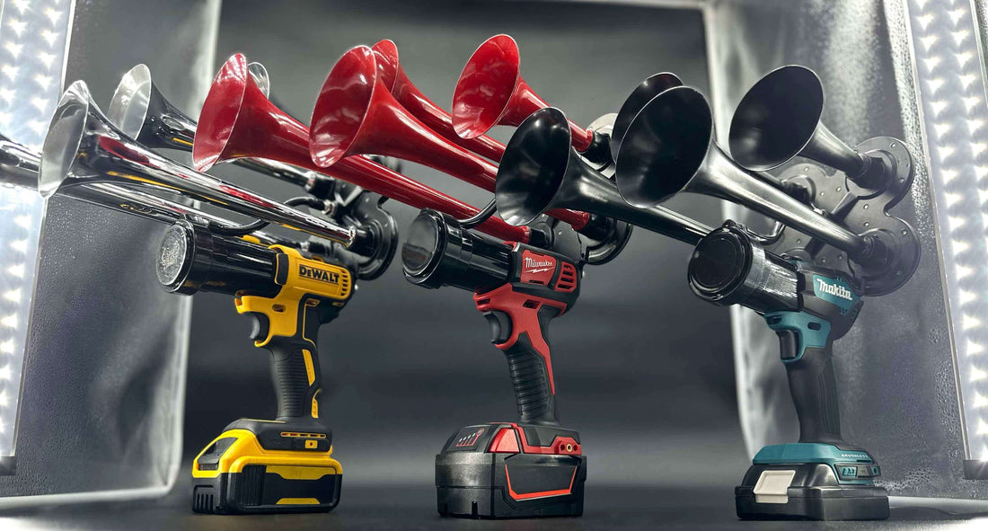 Train Horn Drill - Loudest Portable Drill Air Horns